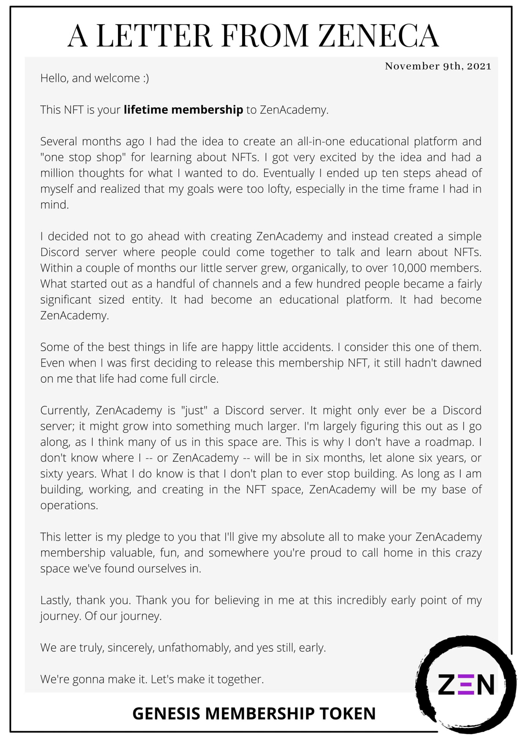 How Zeneca Built a Community by Doubling Down on Education